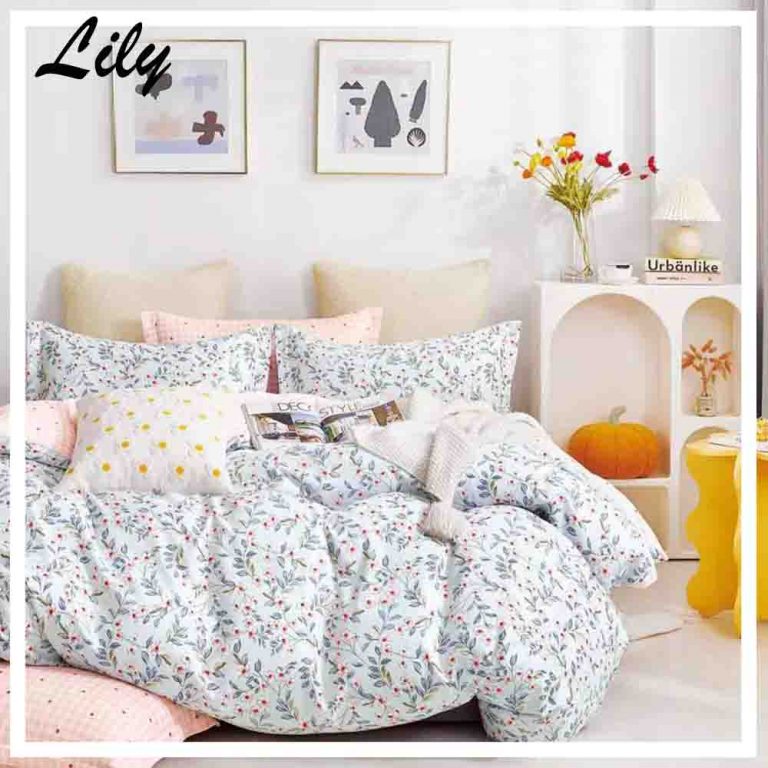 SET CADAR SUPER SINGLE/SINGLE JASMINE SERIES (5IN1) - House of Bedsheets